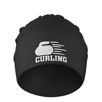 Generic Unisexe Bonnet &Agrave; Revers Joueur De Curling Dr&ocirc;le sur Glace Hiver Chapeaux Doux Bonnet dhiver Chaud Bonnets Tricot&eacute; pour Cyclisme Patinage Course