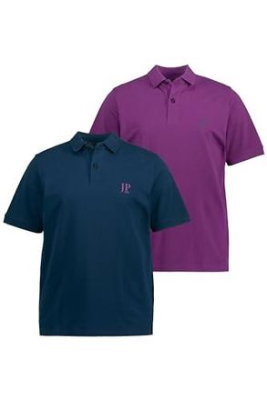 JP1880 Hommes Grandes Tailles L-8XL Jusquau 7XL - Polos en Lot de 2. Maille piqu&eacute;e, Fente sur Le c&ocirc;t&eacute; et Coupe Regular Fit. Violet 7XL 704317836-7XL