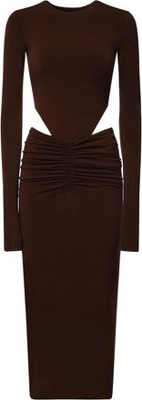 Andamane Knielanges Kleid - Dunkelbraun