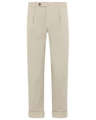 Berwich Chino Chiaia aus Baumwollstretch mit Bundfalte in