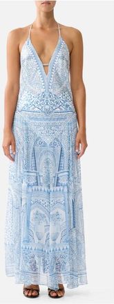Camilla Femme, Robes, Bleu, Taille: 38 FR Hardware Detail Slip Silk Dress - The Hum of the Alhambra