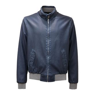 Freedomday Eco-Lederjacke Alex Modell Baumwollfutter - - Jackets - Herren - Blau - S