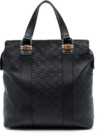 Gucci Shopper - Guccissima Tender Bamboo Bar Tote - Gr. unisize - in Schwarz - für Damen