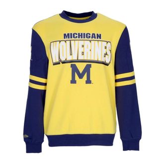 Mitchell & Ness Michigan Wolverines Crewneck Sweatshirt - - Sweatshirts & Hoodies - Herren - Mehrfarbig - M