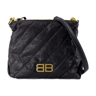 Balenciaga Womens Shoulder Bag Black Calfskin