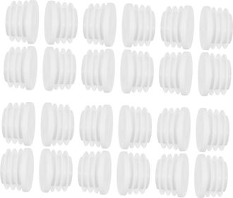 DOITOOL 60stücke Rohrendkappen Aus Kunststoff Runde Endkappenstopfen Weiße Rohrabdeckungen Für Metallrohre Passend Als Kunststoffkappen Für Stuhlbeine Und And