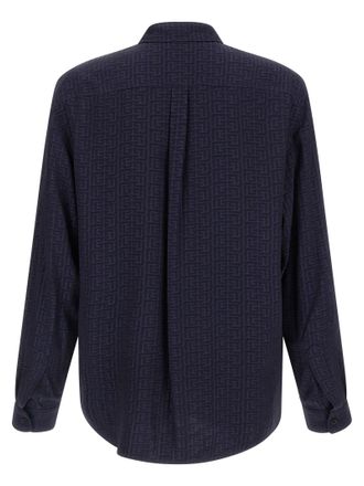 Balmain Jacquard Monogram Shirt - Navy