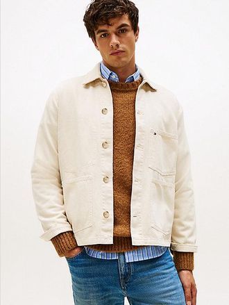 Tommy Hilfiger Veste de travail en denim délavé