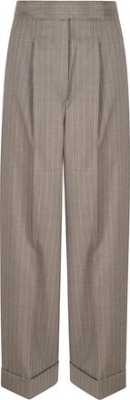 Max Mara Femme, Pantalons, Brun, Taille: 36 FR Manetta Pantalons