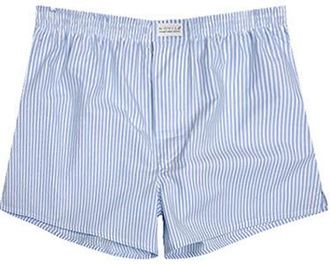 Novila Herren Boxershorts blau Reine Baumwolle Gestreift