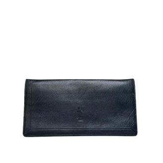 Saint Laurent Portefeuille en cuir grain&eacute; Pre-owned - Femme - Pre-owned - Noir - Taille: ONE Size