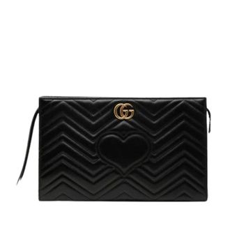 Gucci Pre-owned Matelass&eacute; Clutch - Femme - Pre-owned - Noir - Taille: ONE Size