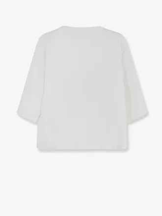 Max Mara Womens Shirt Linen-Blend White