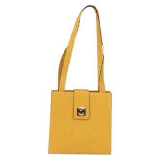Celine Sac bandouli&egrave;re en cuir Pre-owned - Femme - Pre-owned - Jaune - Taille: ONE Size