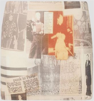 Jean Paul Gaultier Femme, Jupes, Multicolore, Taille: 40 FR Printed Journal Mini Skirt