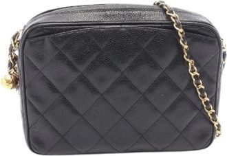 Chanel Pre-owned Sac bandouli&egrave;re Matelass&eacute; Caviar - Femme - Pre-owned - Noir - Taille: ONE Size