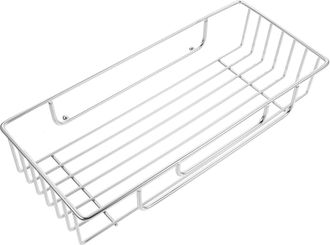 FOMIYES Wandmontiertes Edelstahl Duschregal ohne Bohren Gro&szlig;z&uuml;gig mit Haken Badezimmer Aufbewahrungsregal f&uuml;r Dusche Wc K&uuml;che