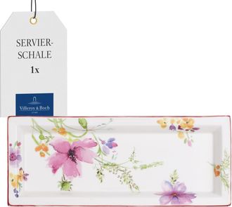 Villeroy & Boch Mariefleur Schale Bunt, Sp&uuml;lmaschinenfest, Mikrowellensicher, Servierschale, Tablett Rechteckig, Snackteller, Serviertablett, Geschirr, Premium Porzel