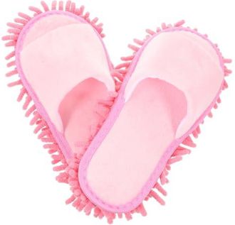 Hemoton Pantoufles Balai Pour Nettoyer Les Sols Pantoufles Avec Semelle Chenille Pour Femmes Lavables Int&eacute;rieur