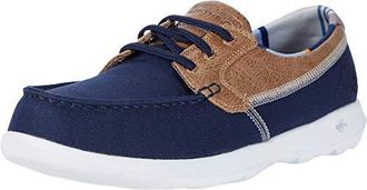 Skechers Femme on-The Go Walk Lite-Playa Vista Baskets, Bordure Textile Bleu Marine, 39 EU