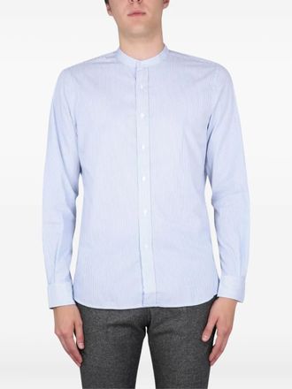 Aspesi chemise rayée à col mao - Bleu