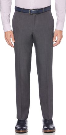 Perry Ellis Herren Portfolio Performance Stretch-kleiderhose, Moderne Passform und Bügelfrei, Flache Vorderseite Klassische Hose, anthrazit kariert, 40W / 30L