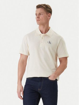 Calvin Klein Jeans Poloshirt Easy Monologo LV04RF209G Beige Regular Fit