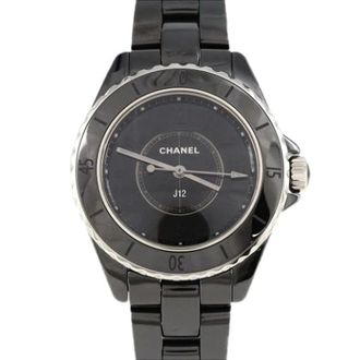 Chanel Montre-bracelet en c&eacute;ramique doccasion - Femme - Pre-owned - Noir - Taille: ONE Size