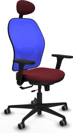 Piqueras y Crespo Ergonomischer atmungsaktiver Chorquera Stuhl mit 3D-Armen, h&ouml;henverstellbarer Lendenwirbelst&uuml;tze und festem Kopfteil, ausgestattet mit Syncro/Traslack