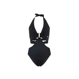 Just Cavalli Geometrischer Cut-Out Badeanzug - - Swimwear - Damen - Schwarzk - M