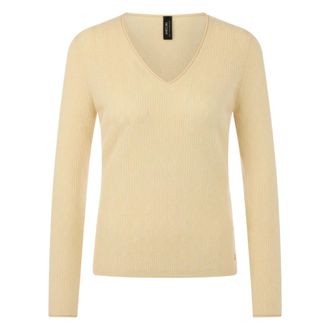 Marc Cain L&auml;ssiger Kaschmir-Pullover - - Knitwear - Damen - Gelb - M