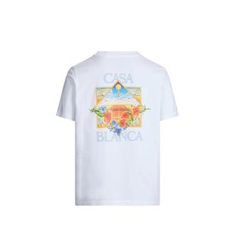 Casablanca T-shirt imprim&eacute; &agrave; col rond en coton