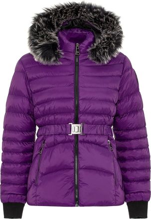 Cipo & Baxx Damen Mantel WM132 Lila - Modische Winterjacke mit warmem Futter, figurbetontem Schnitt und funktionalen Details für kalte Tage und stilvolle Outfits 
