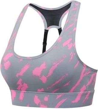 Generic Soutien-gorge de sport 2026 &agrave; trois imprim&eacute;s pour le fitness, le yoga, lentra&icirc;nement, le dos pour femmes, gris, M