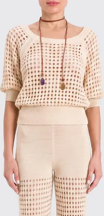 Twin-Set Haut en maille de coton perfor&eacute;e