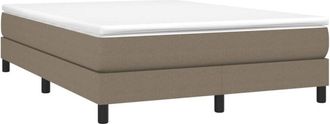 vidaXL Sommier &agrave; ressorts de lit Taupe 140x190 cm Tissu