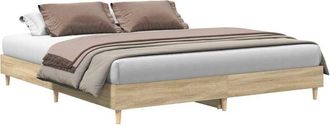 vidaXL Cadre de lit sans matelas chêne sonoma 200x200 cm Vidaxl