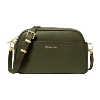 Michael Kors Sac bandouli&egrave;re compact en cuir Jet Set - Femme - Sacs - Vert - Taille: ONE Size