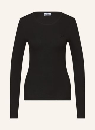 Ganni Longsleeve schwarz