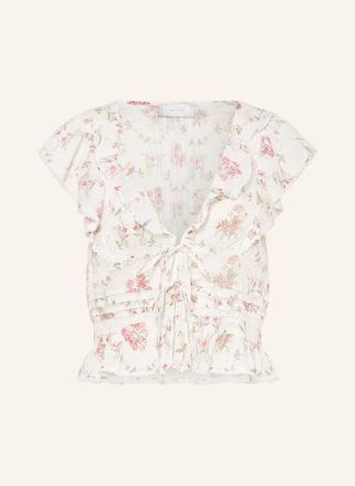 Neo Noir Neo Noir Blusenshirt Netali Mit Volants Und Spitze weiss