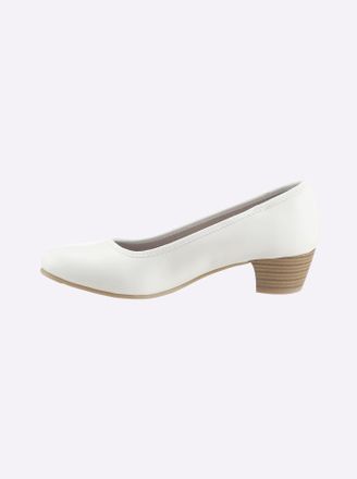 Jana Pumps JANA, Damen, Gr. 37, wei&szlig;, Lederimitat, Schuhe Pumps, Topseller