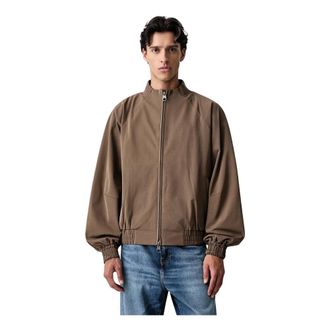 Rains Veste Bomber Tech Woven - Homme - Vestes - Brun - Taille: XL