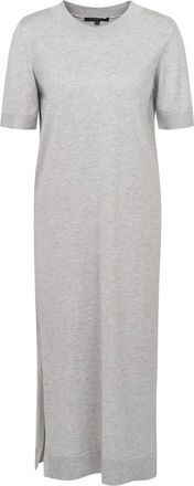 Bugatti Femme, Robes, Gris, Taille: 36 FR Robe en maille &agrave; manches courtes et fentes lat&eacute;rales