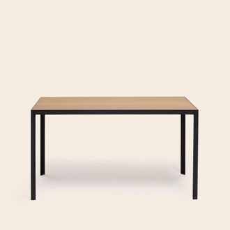 Madura Table &Agrave; Manger Orelia Bois et m&eacute;tal noir - MARRON