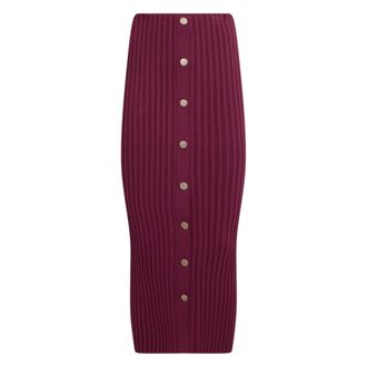 Philosophy di Lorenzo Serafini Langer Rock mit Kn&ouml;pfen - - Skirts - Damen - Rot - XS
