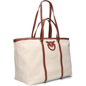 Pinko Pinko, Femme, Sacs, Beige, Taille: ONE Size Sac Shopper Beige pour Femmes