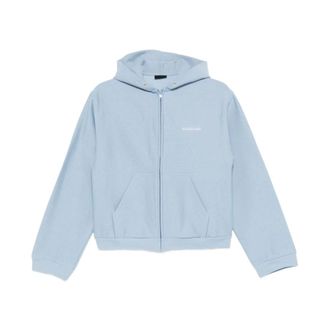 Balenciaga Back Zip-up Hoodie Regular Fit - - Sweatshirts & Hoodies - Damen - Blau - XS