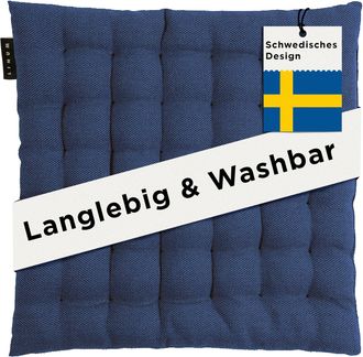 Linum Pepper Stuhlkissen 40x40 aus 100% Baumwolle, Premium Sitzpolster f&uuml;r K&uuml;che, Esszimmer und Outdoor, Komfortables Sitzkissen Stuhl, formstabil, Sitzkiss