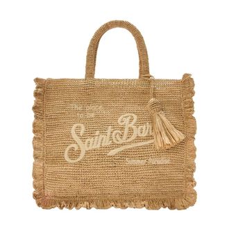MC2 Saint Barth Femme, Sacs, Beige, Taille: ONE Size Volant Raffia Bag