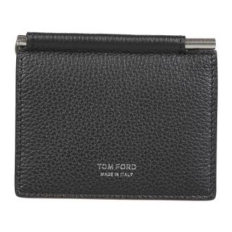 Tom Ford Genarbtes Leder Faltbarer Geldklammer-Kartenhalter - - Accessories - Herren - Schwarzk - ONE SIZE